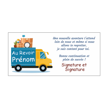 Carte Bon Départ / Au Revoir à imprimer gratuit