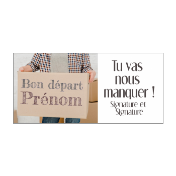 Carte Bon Départ / Au Revoir à imprimer gratuit