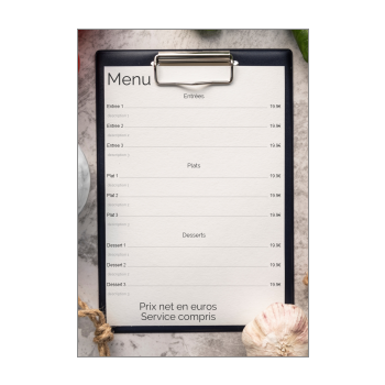 Carte Menu Restaurant Table Papier Tableau à imprimer (carte 3771)