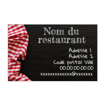 Carte de Visite pour Restaurant à imprimer gratuit