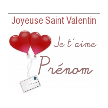 Étiquette de cadeau de Saint Valentin à imprimer gratuit
