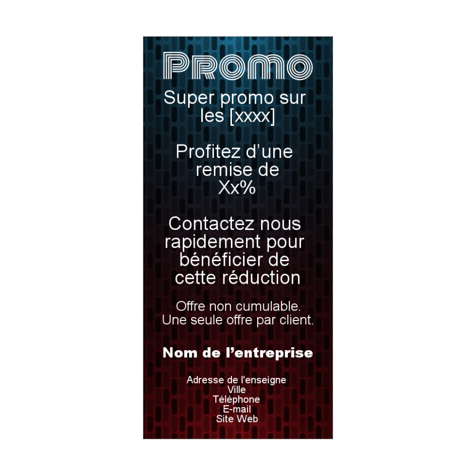 Affiche Flyer Bleu Rouge gratuit à imprimer (carte 3729)
