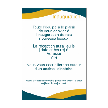 Invitation pour une inauguration à imprimer gratuit
